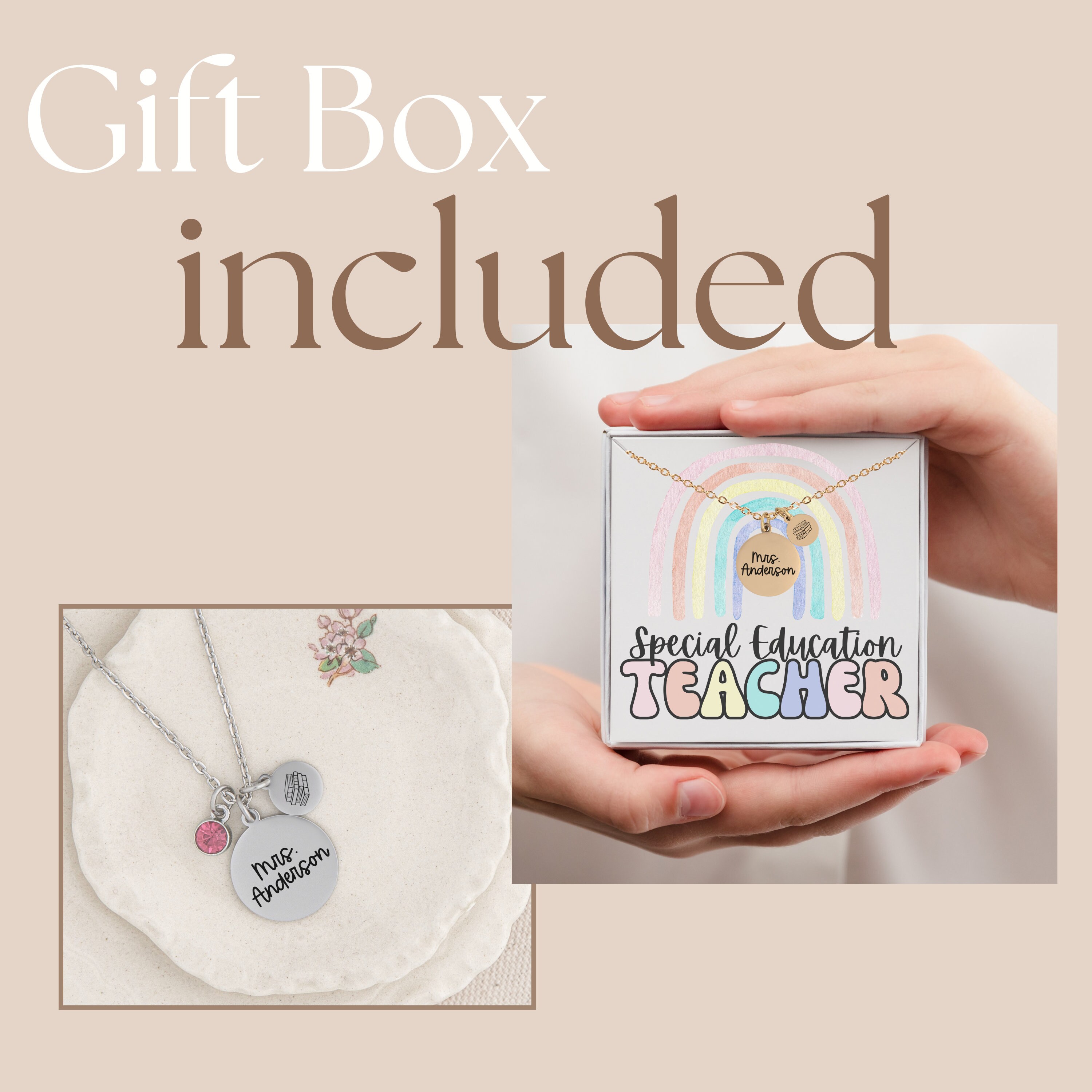 Special Education Teacher Gift Necklace Teacher Appreciation Week ...
