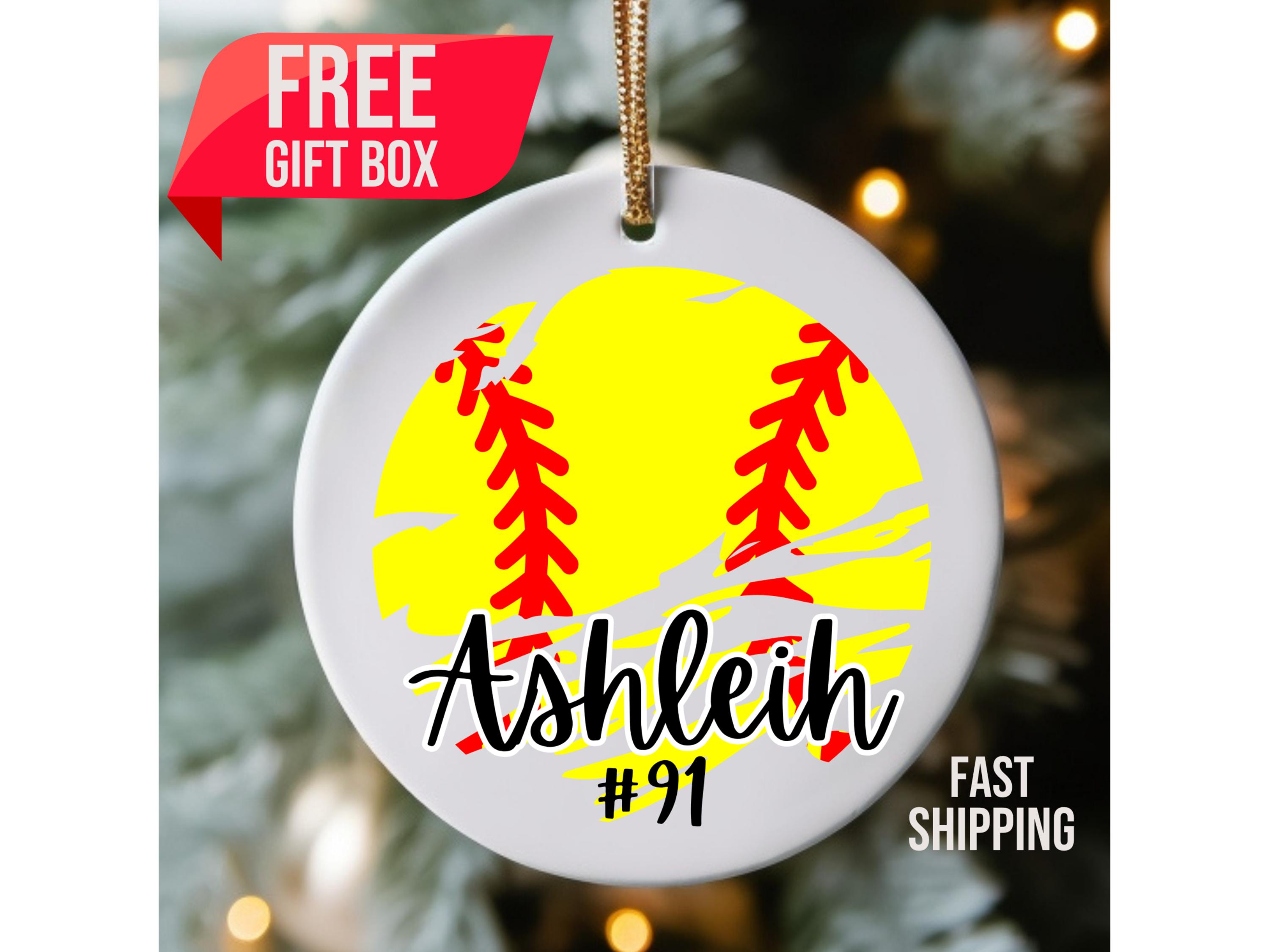 Personalized Softball Gift for Girls Ornament Softball Gift for Teams ...