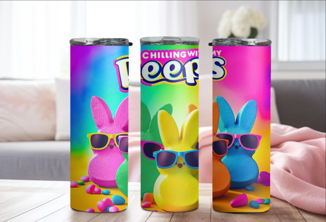 Chilling With My Peeps 20oz Tumbler W/straw & Duo Lids Screw on Flip ...
