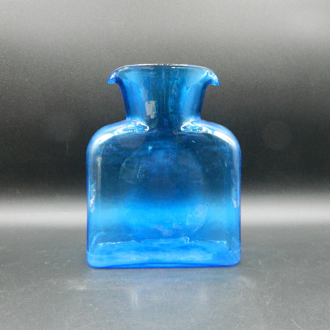 Blenko Blue Double Spout Glass Water Pitcher/carafe USA - Etsy
