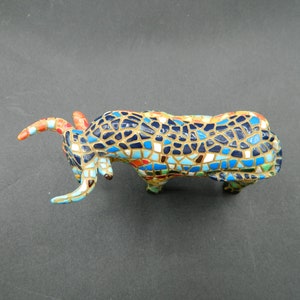 Toros Barcino's Mosaic Bull Figurine 2.5h - Etsy