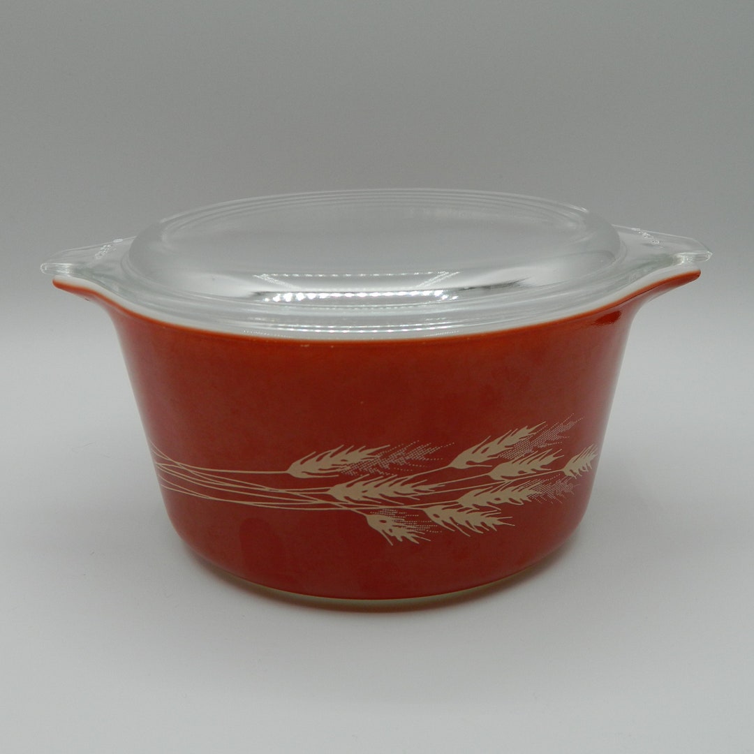 Pyrex Wheat Covered Rd Casserole 473-B - Etsy