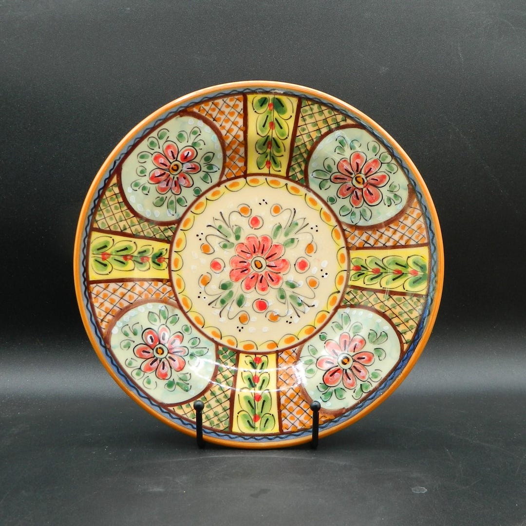 Mosaic Pattern Luncheon Plate, Handmade in Spain - Etsy