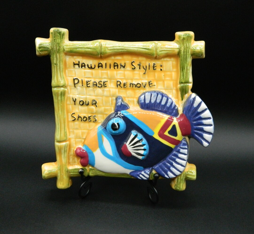 Ben Miller Maui 2002 Trigger Fish Hawaiian Style Wall Plaque Signed - Etsy