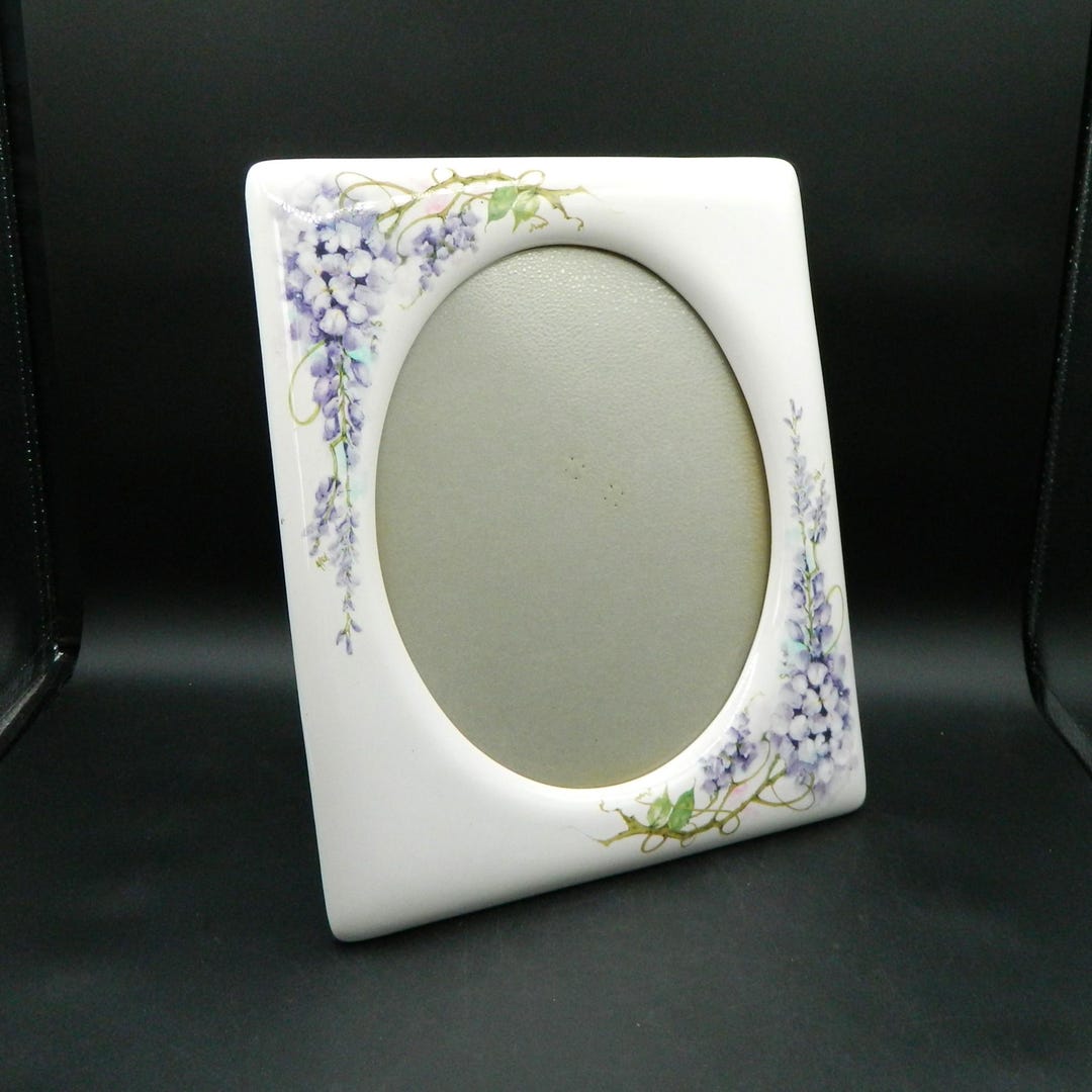 Ceramic Lilac Wisteria 8"x10" Oval Picture Frame - Etsy