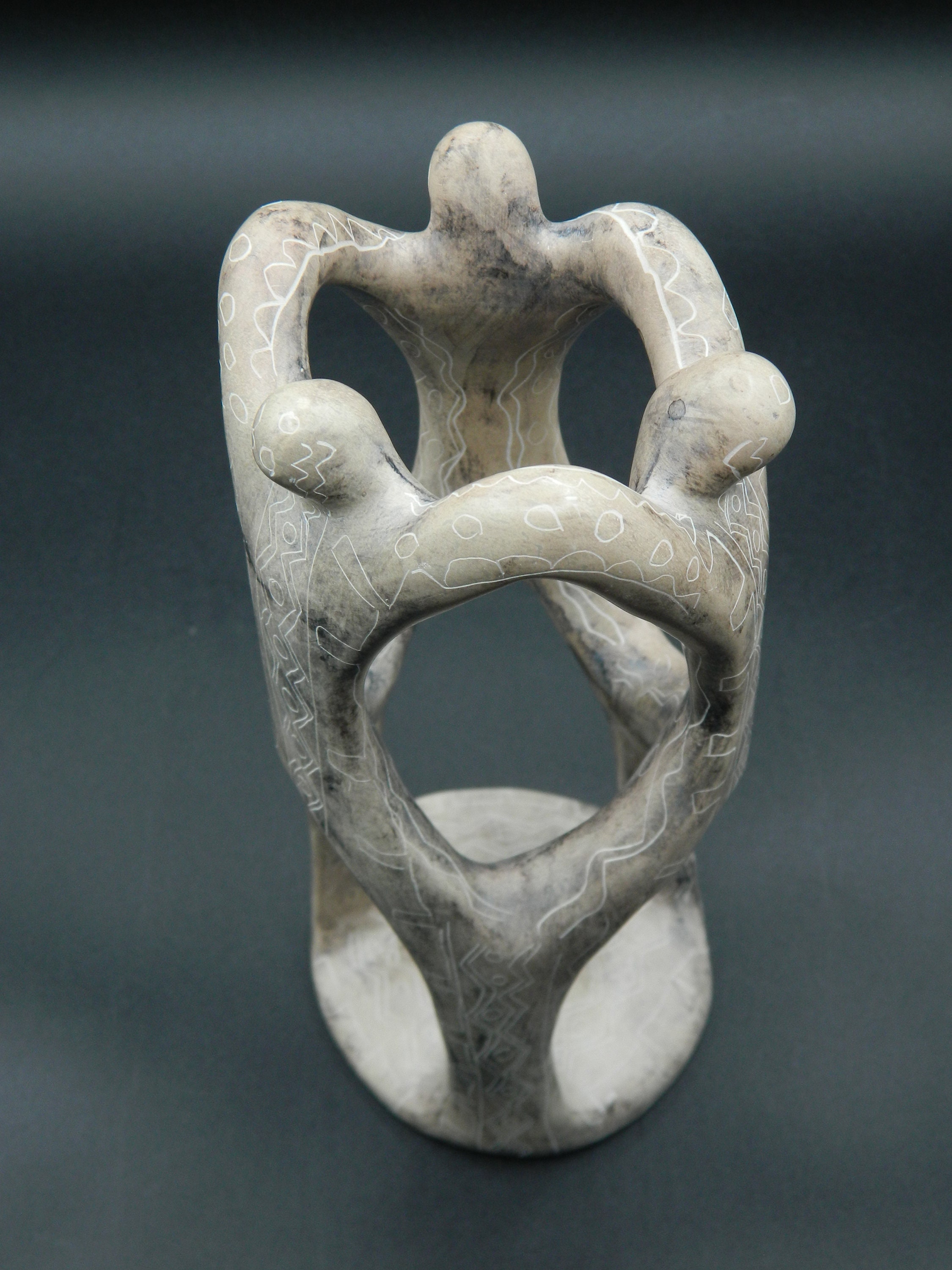 Kenyan Handmade Interlocking Figures Stone Statue - Etsy