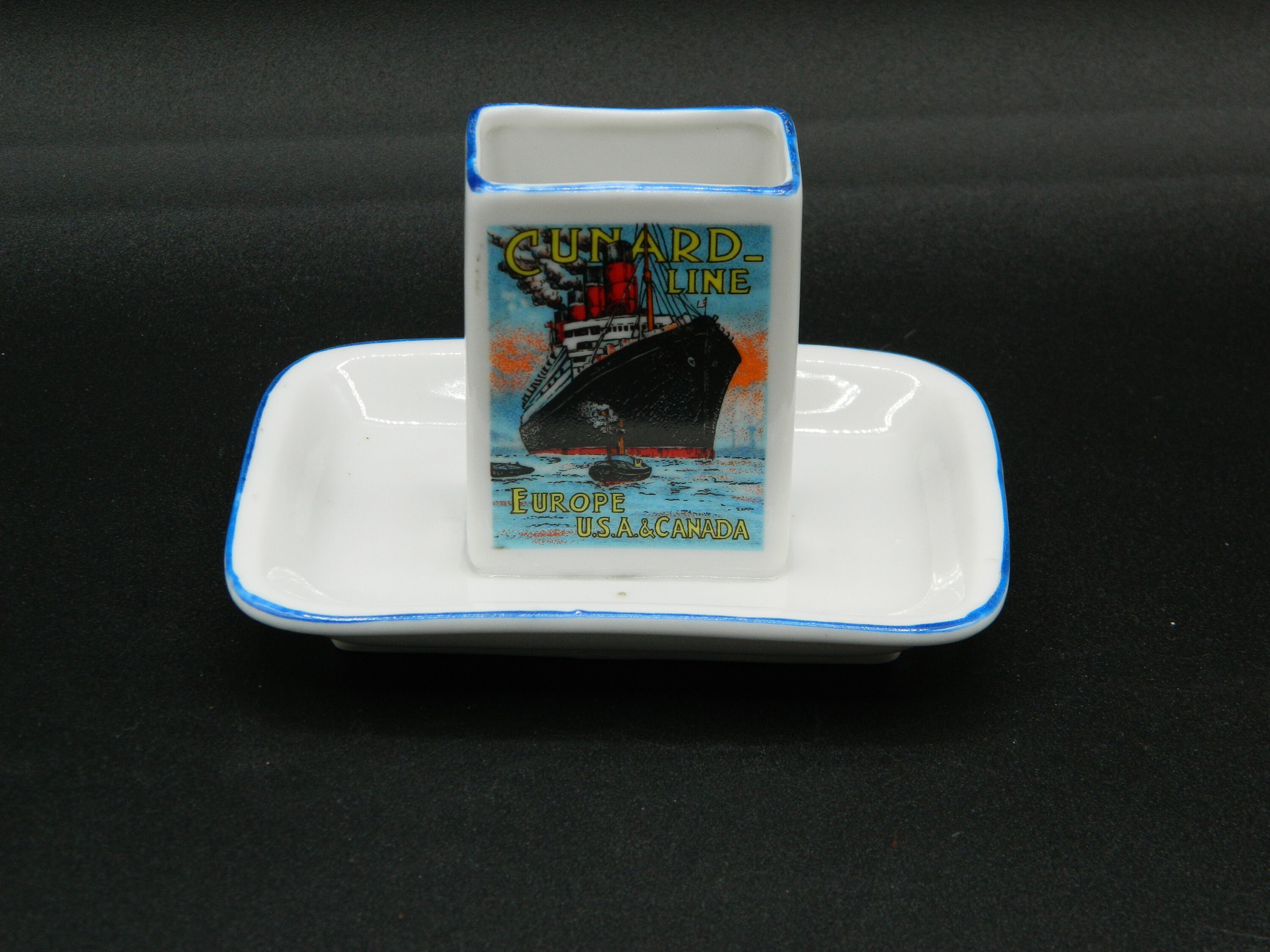 Cunard Line Souvenir Match Holder With Tray - Etsy