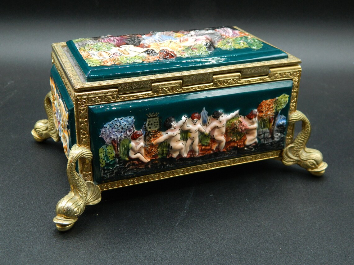 Capodimonte Reuge Italian Music Box Plays Eidelweiss - Etsy