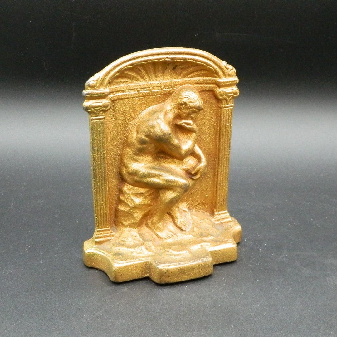 Rodin's the Thinker Cast Metal Bookend - Etsy