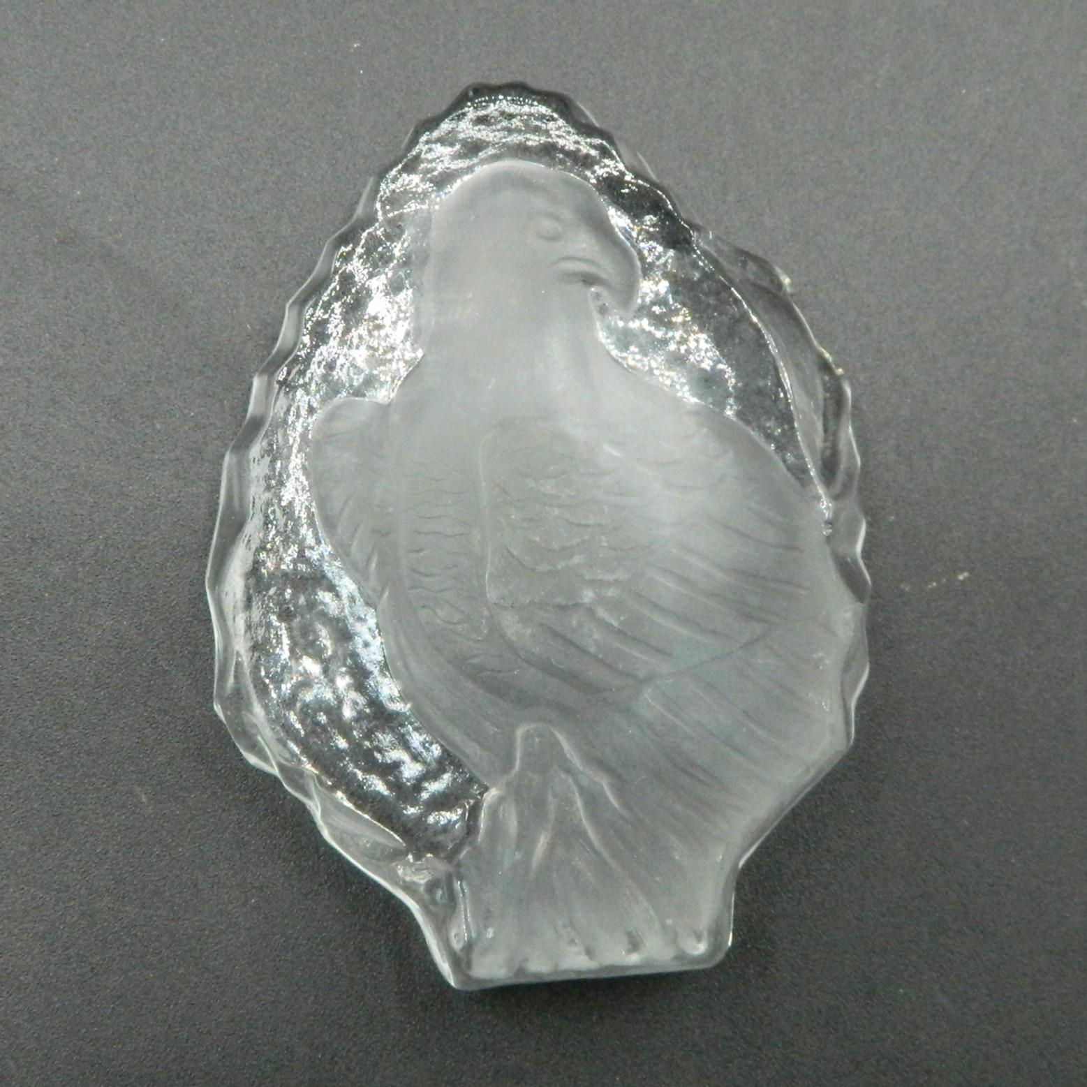 Etched Crystal Bald Eagle Paperweight Desk Display - Etsy