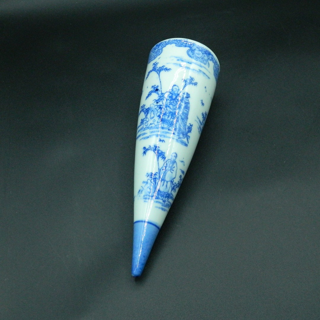 Wall Pocket Conical Asian Motifs 9.75"h - Etsy