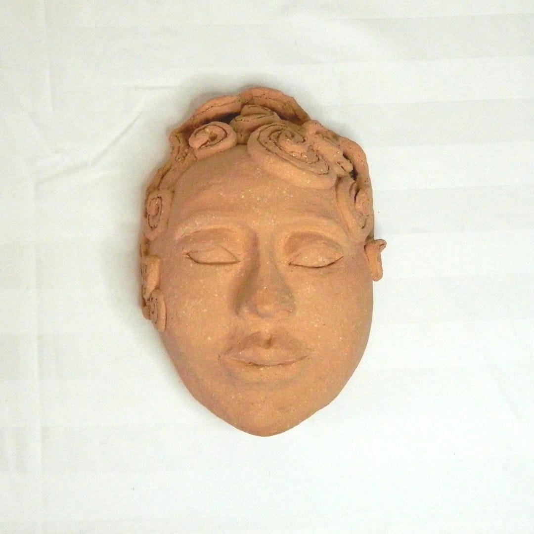 Handmade Terra Cotta Face Mask of a Woman 8.75"h - Etsy
