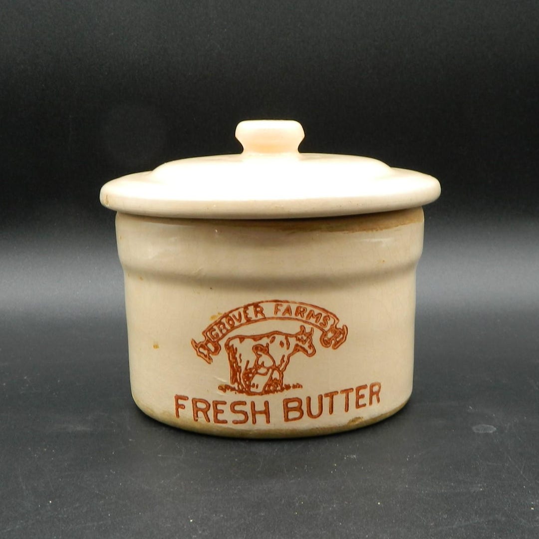 Grover Farms Fresh Butter Crock #1 With Lid, Missouri 1940's - Etsy