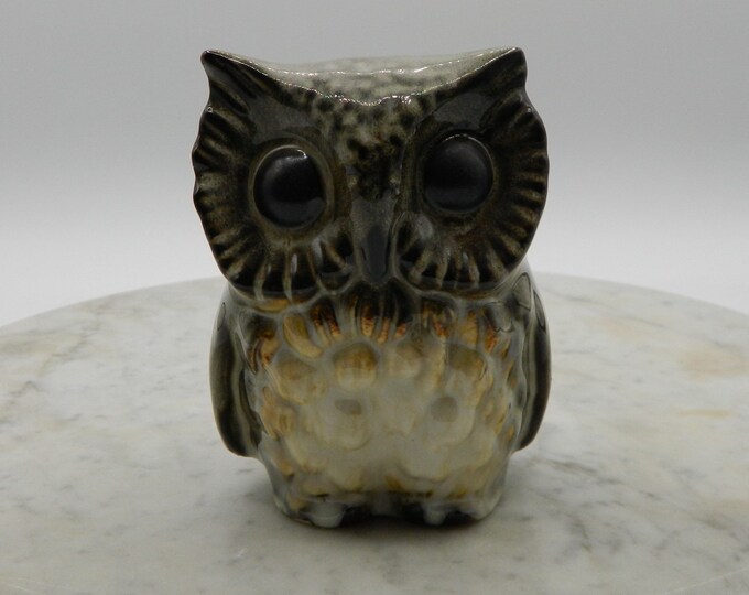 Horned Owl Ceramic Figurine From Howard Pierce 5.25"h - Etsy