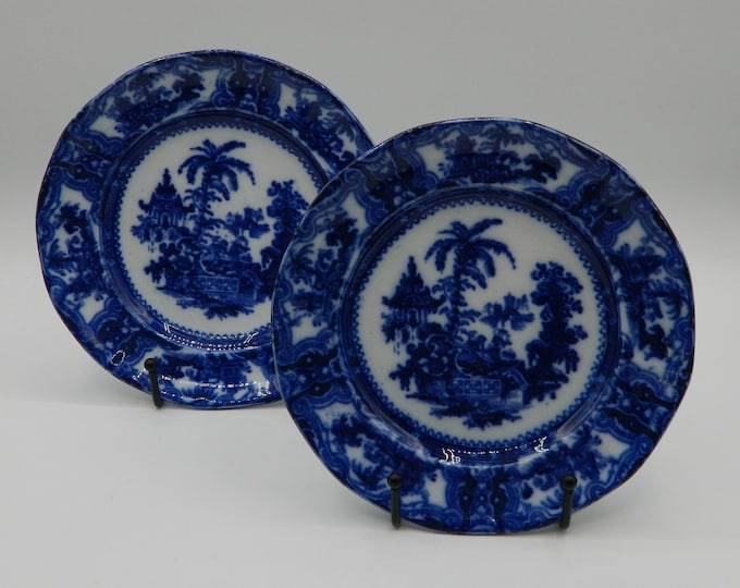 Victorian Flow Blue Adams England Kyber 7.25 - Etsy