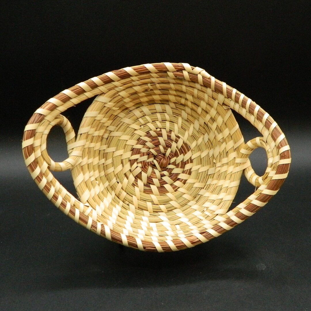 Gullah Sweetgrass Double Egg Loop Basket, Small - Etsy