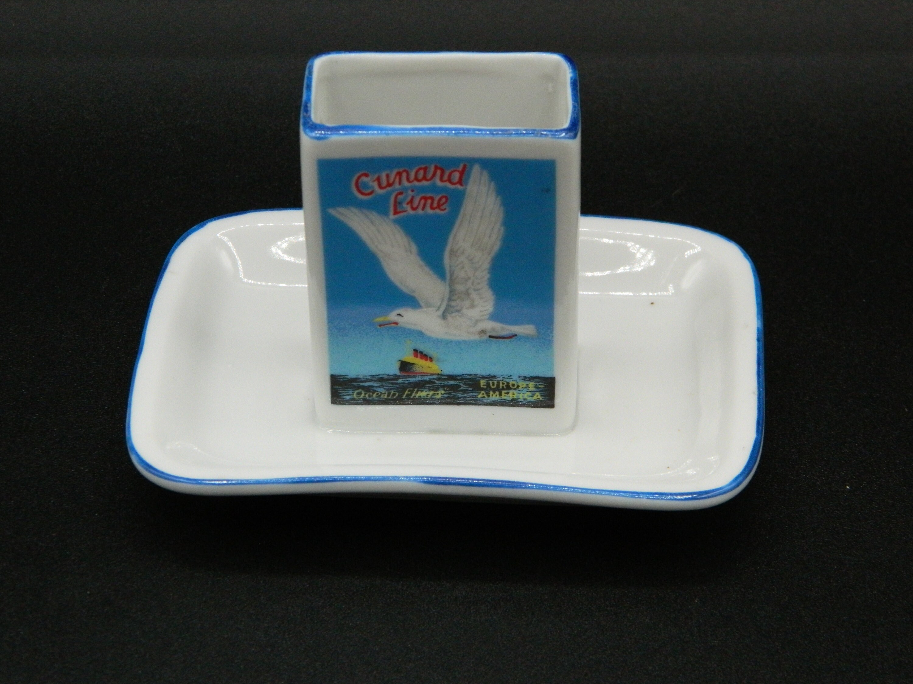 Cunard Line Souvenir Match Holder With Tray - Etsy
