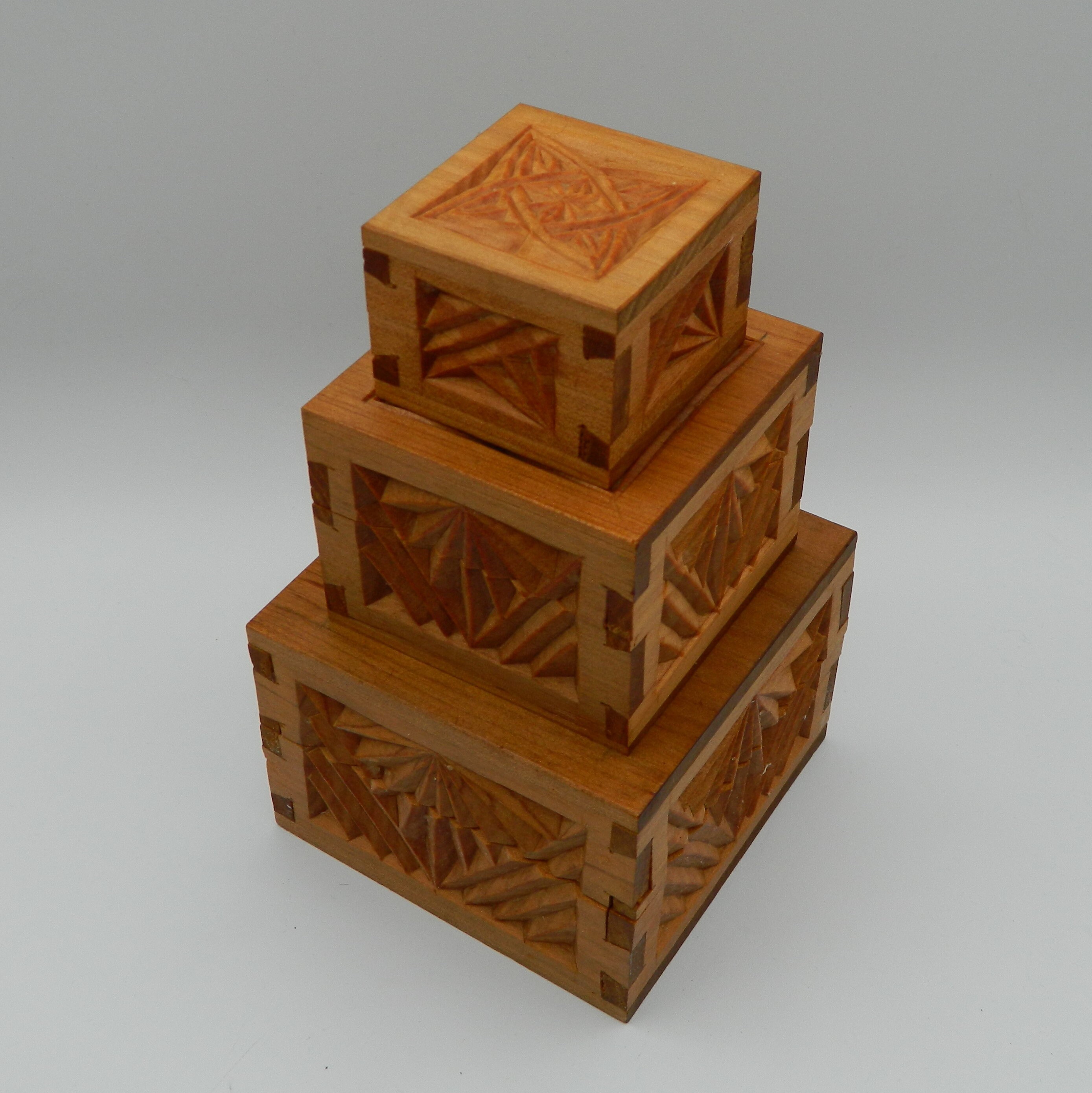 Celtic Star Hand-carved Nesting Boxes Set of 3 - Etsy