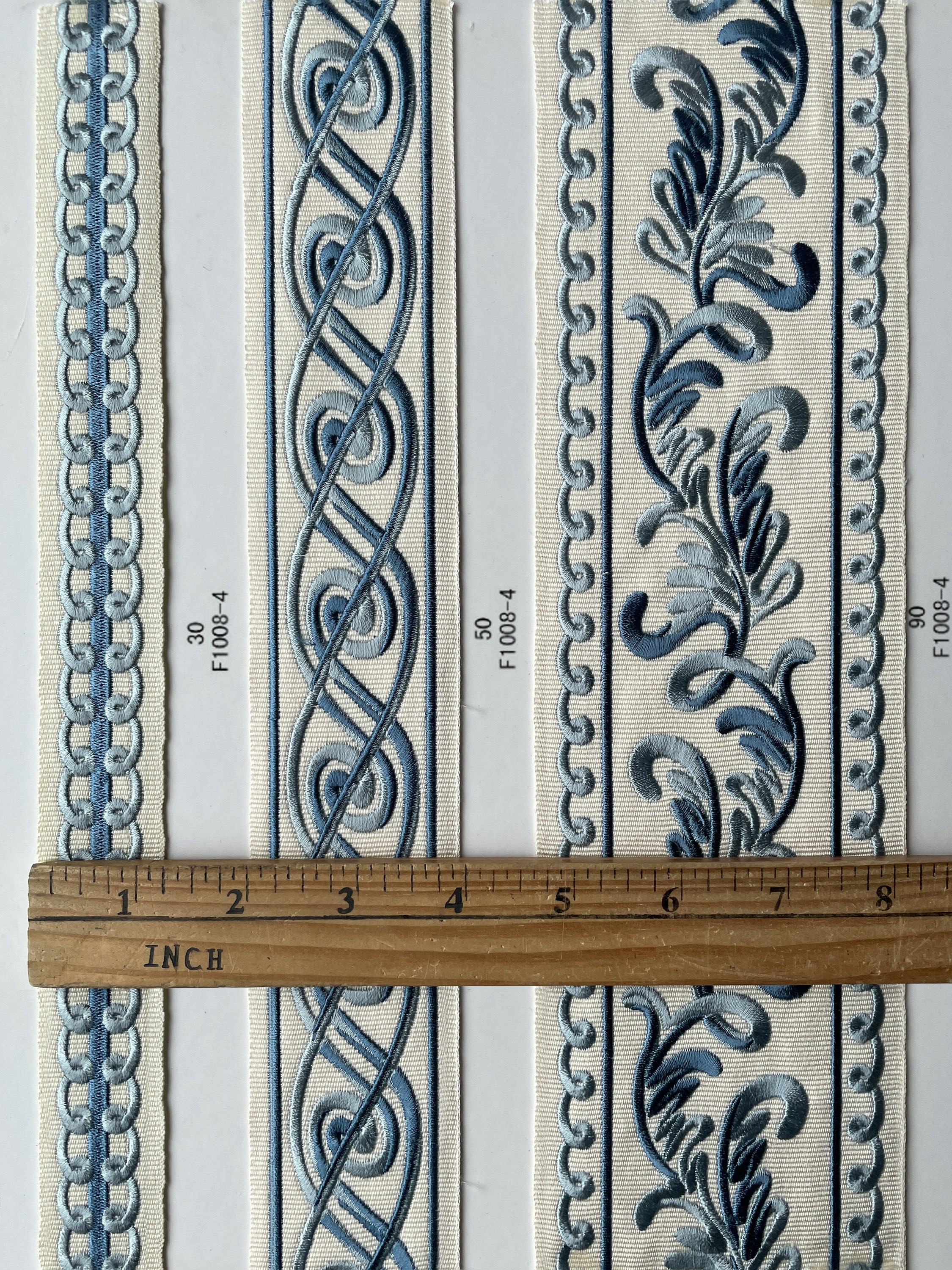 Blue Embroidery Trim Curtain Trim Throw Pillow Trim - Etsy