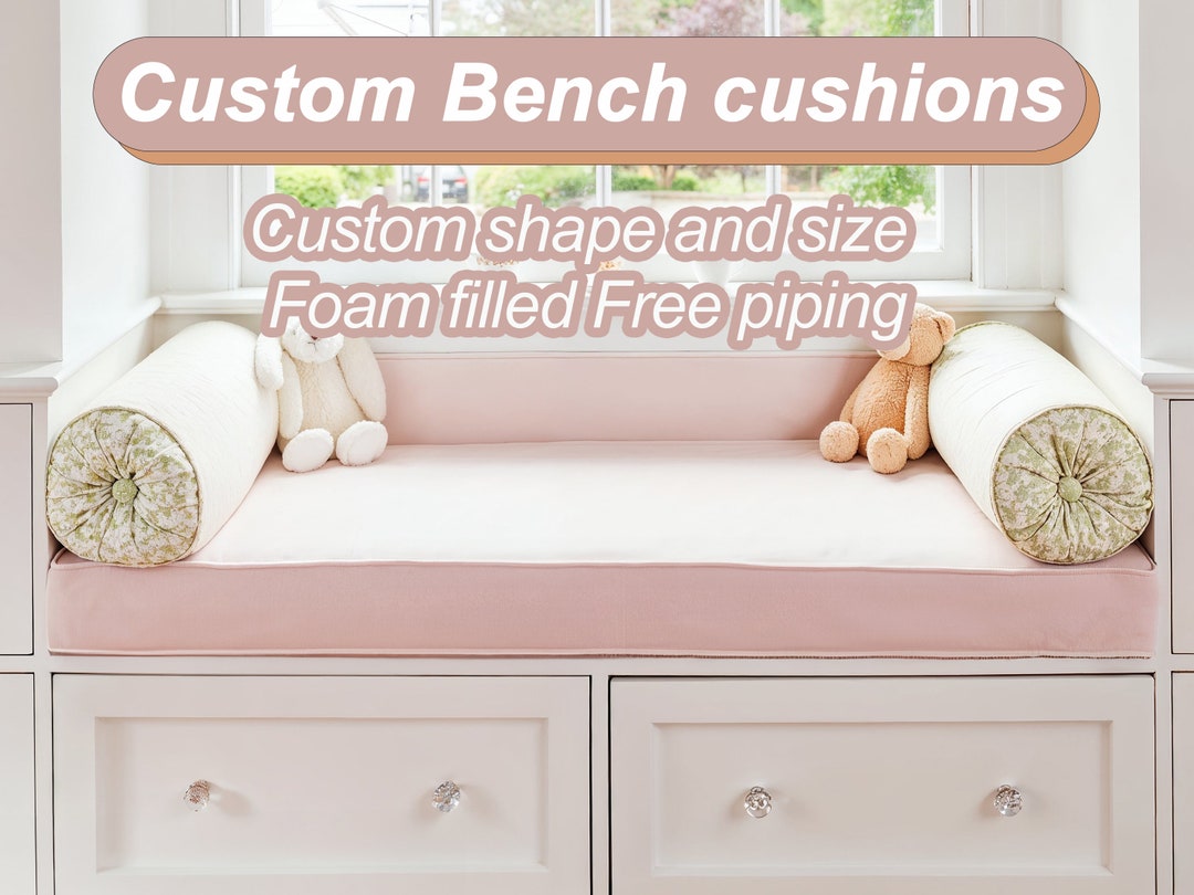3in-thickened Pink Bay Window Seat Cushion,custom Seat Cushion,soft ...