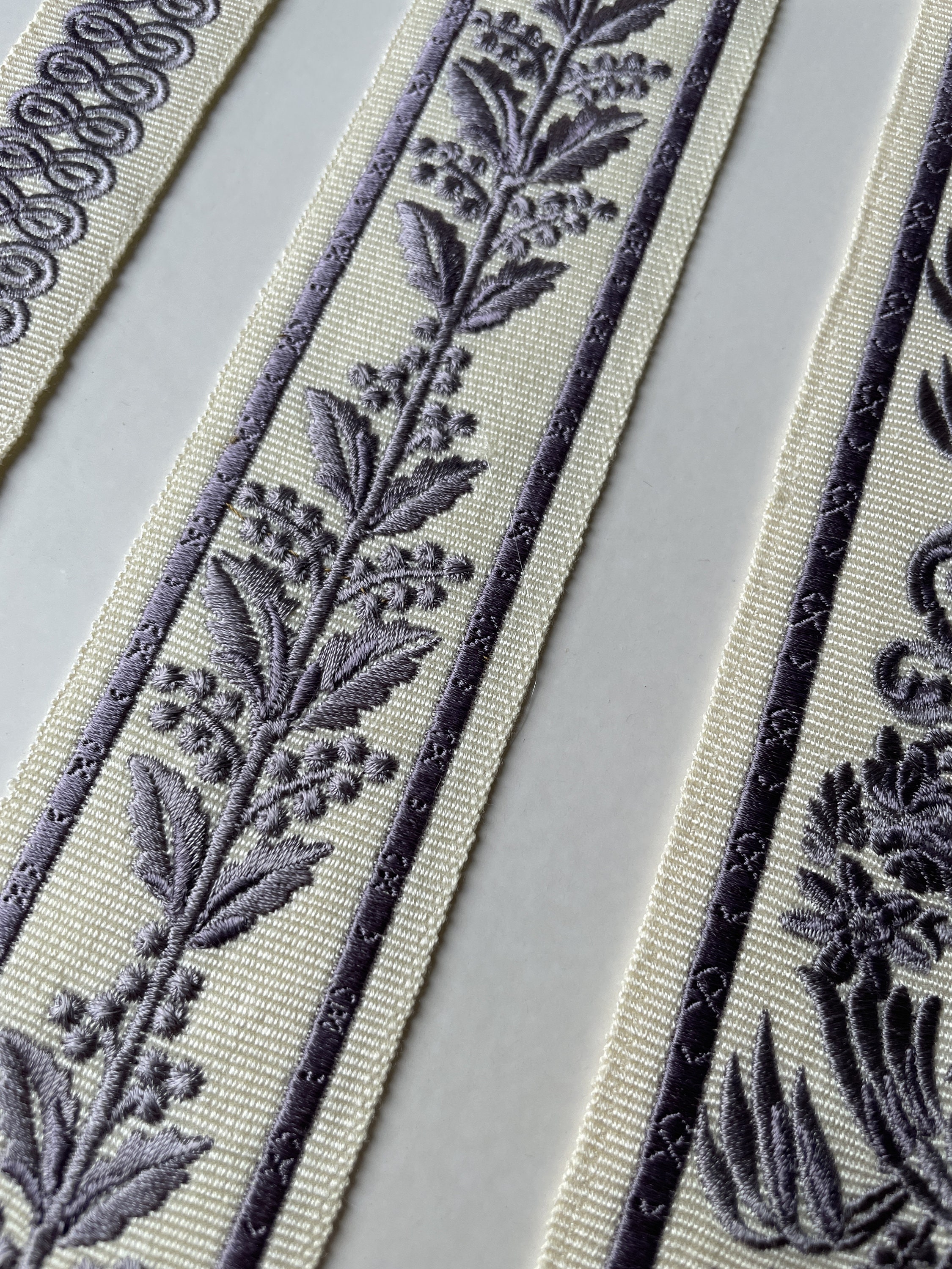 Purple Embroidery Trim Cotton Embroidery Trim Curtain Trim - Etsy