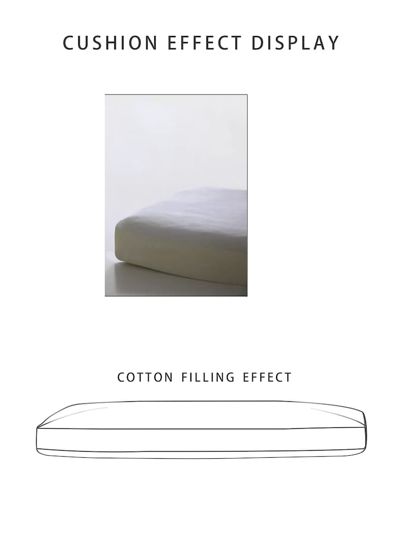 Custom Size Cushions, Cotton White Window Stool Cushions, Indoor Bench ...