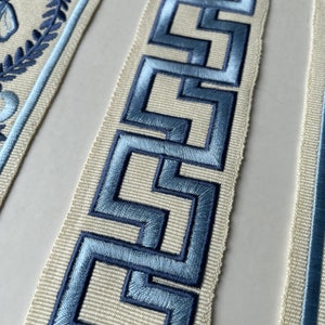 Blue Embroidery Trim, Curtain Trim, Decorative Fabric Band, Bee Trim ...