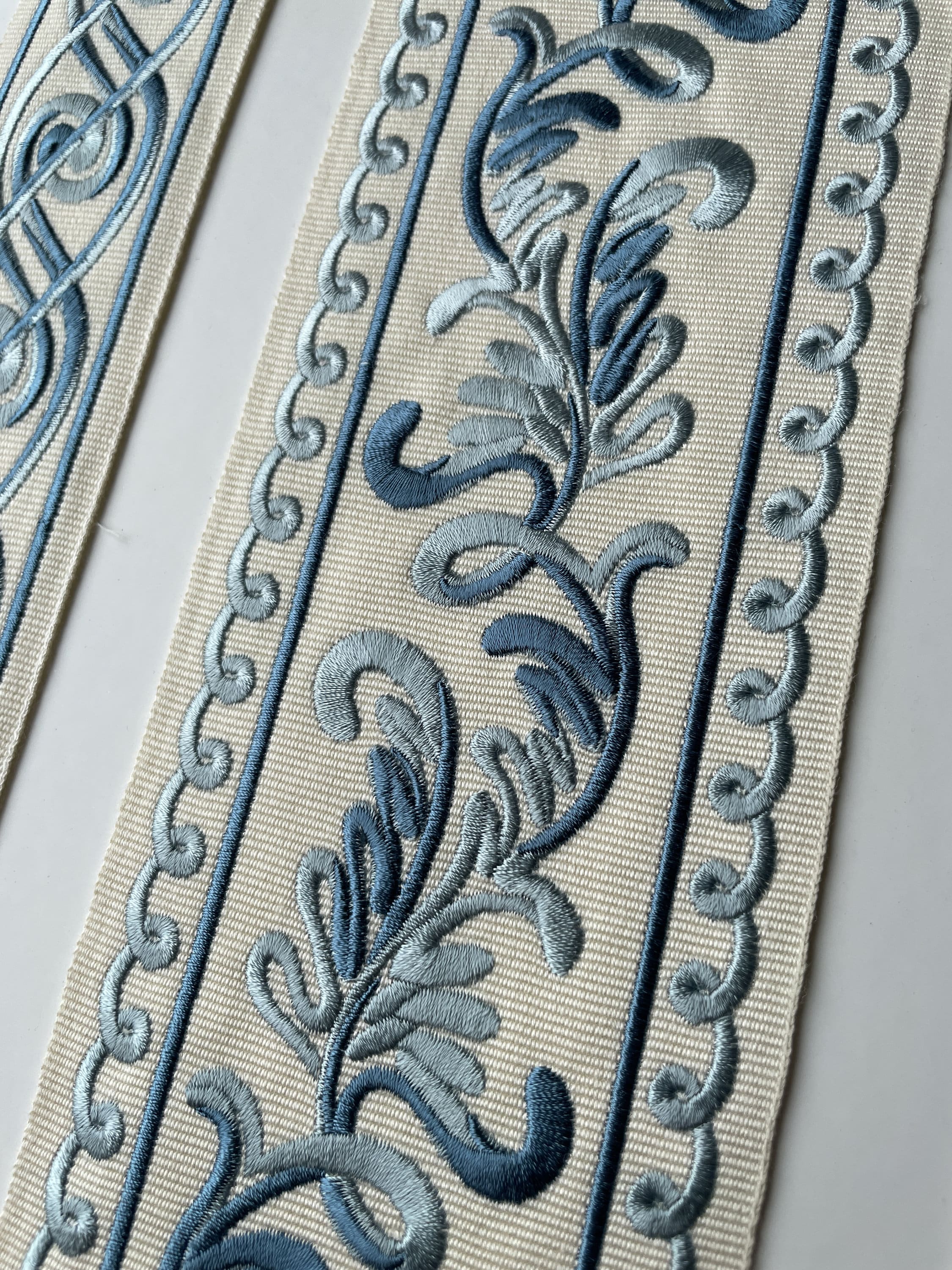 Blue Embroidery Trim Curtain Trim Throw Pillow Trim - Etsy