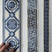 Blue Embroidery Trim, Geometric Pattern Trim, Curtain Trim, Decorative ...