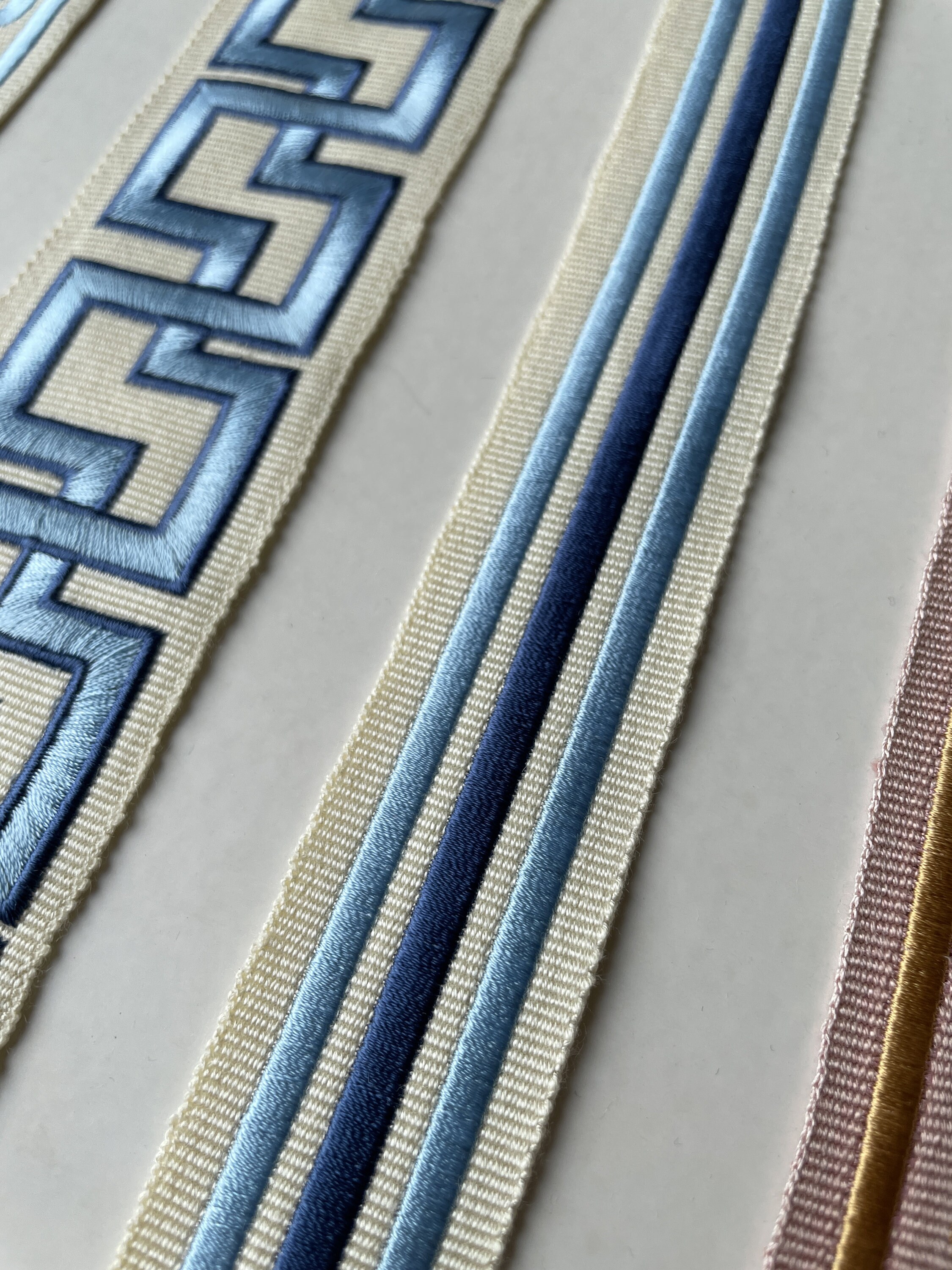 Blue Embroidery Trim, Curtain Trim, Decorative Fabric Band, Bee Trim ...