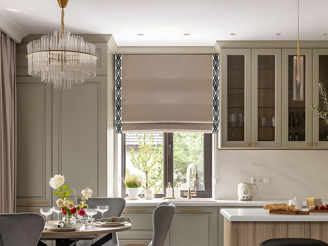Flat Classic Roman Shades,roman Shades Modern Farmhouse,solid Color ...