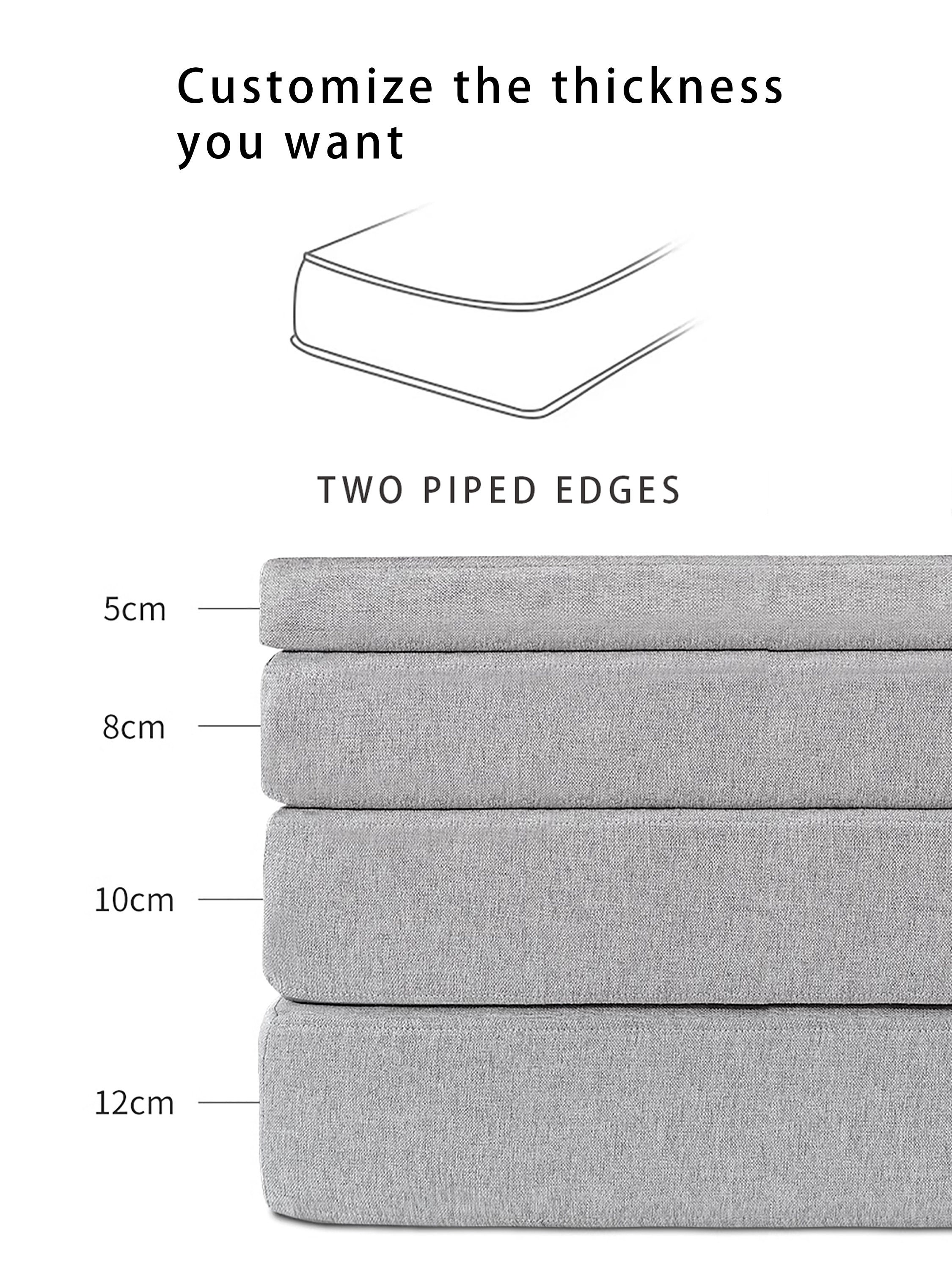 Trapezoid Bay Window Seat Cushion,linen Window Seat Cushion,indoor ...