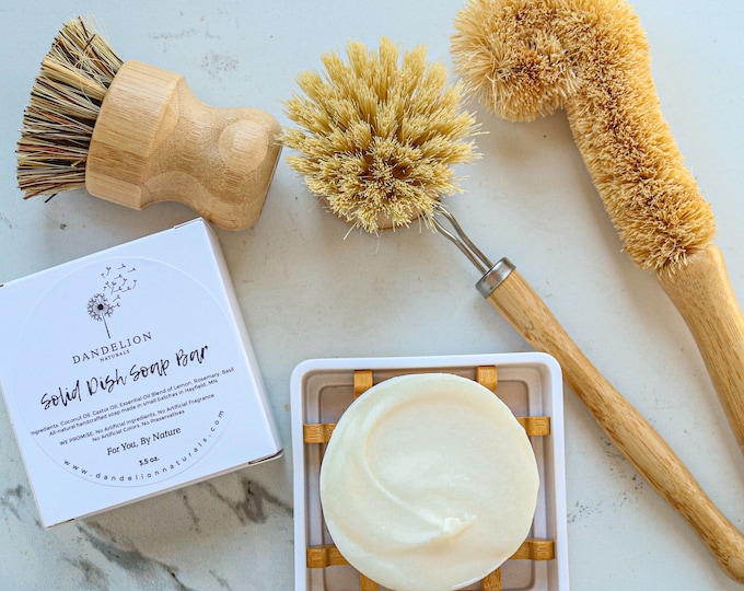 Zero Waste Cleaning | Sustainable Kitchen | Solid Dish Soap Bar | Dish Brush | Bottle Brush ...