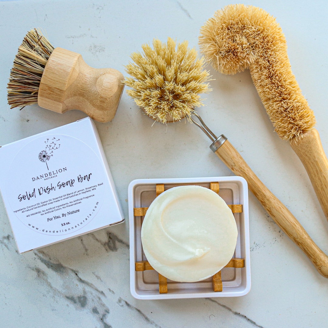 Sustainable Kitchen | Zero Waste Cleaning | Solid Dish Soap Bar | Dish Brush | Bottle Brush ...
