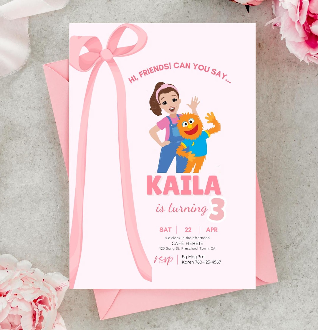Ms Rachel Invitation, Ms Rachel Birthday Invitation, Digital Invitation ...