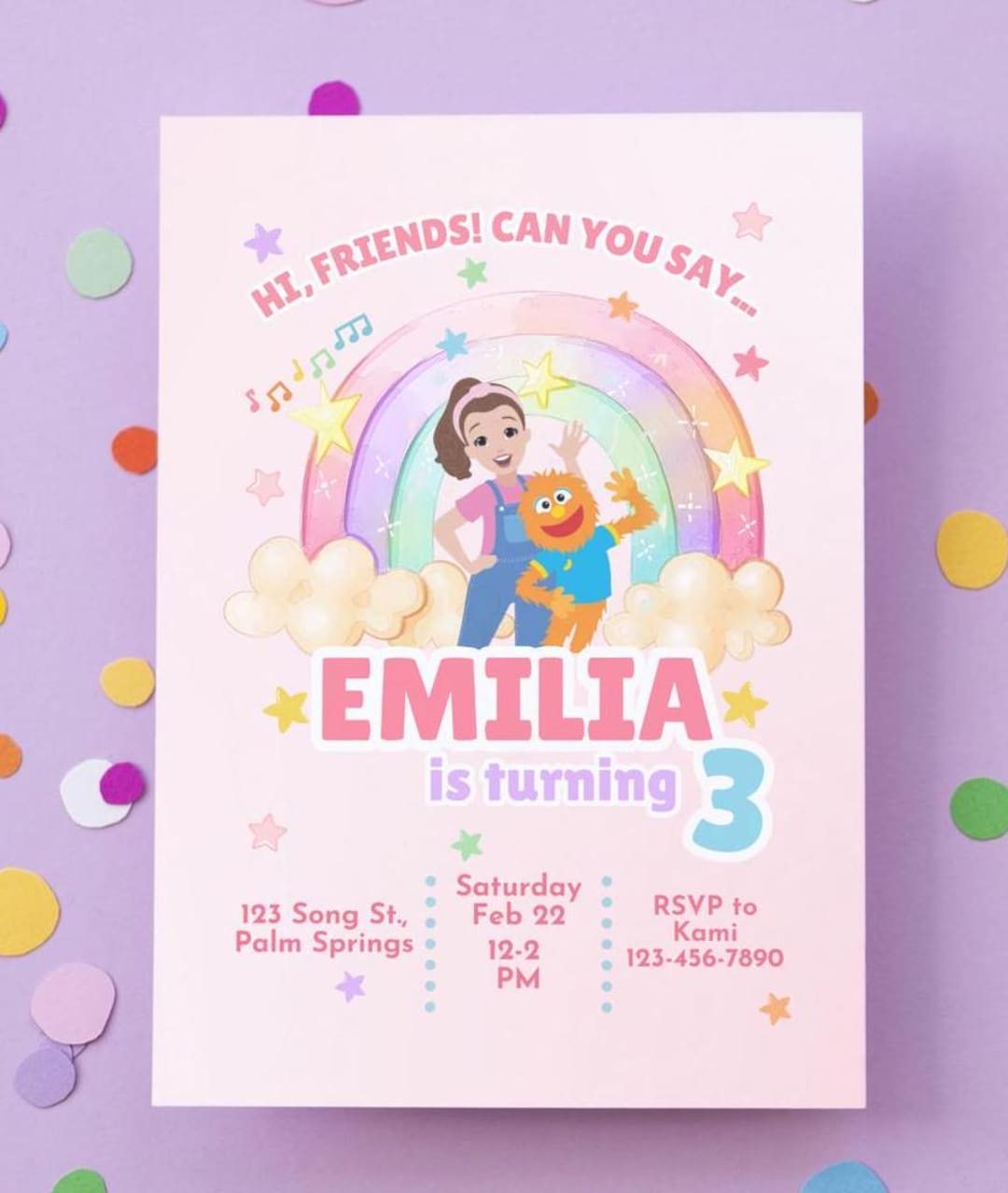 Ms Rachel Invitation, Ms Rachel Birthday Invitation, Digital Invitation ...