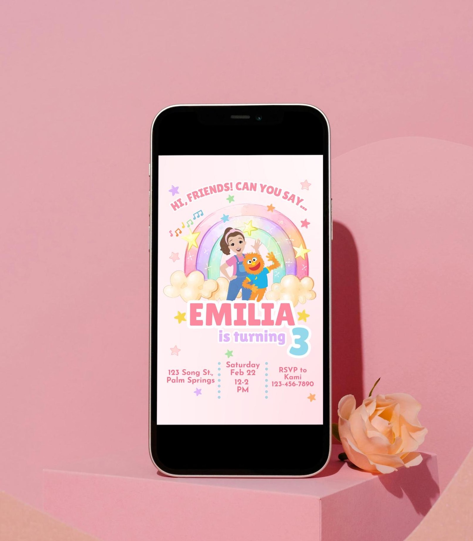 Ms Rachel Invitation, Ms Rachel Birthday Invitation, Digital Invitation ...