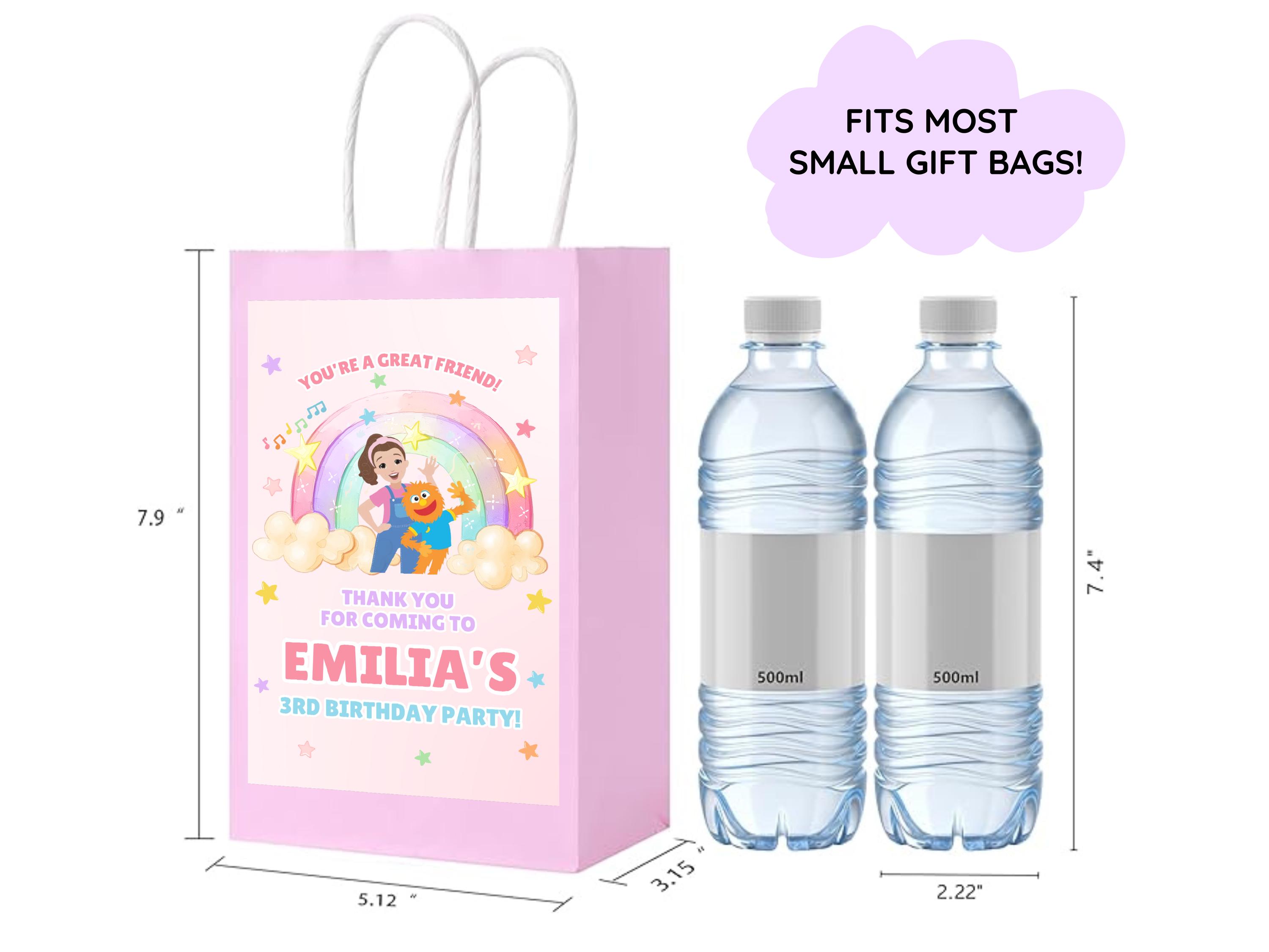 Ms Rachel Party Bag Label Editable Ms Rachel Party Favor Thank You Card ...