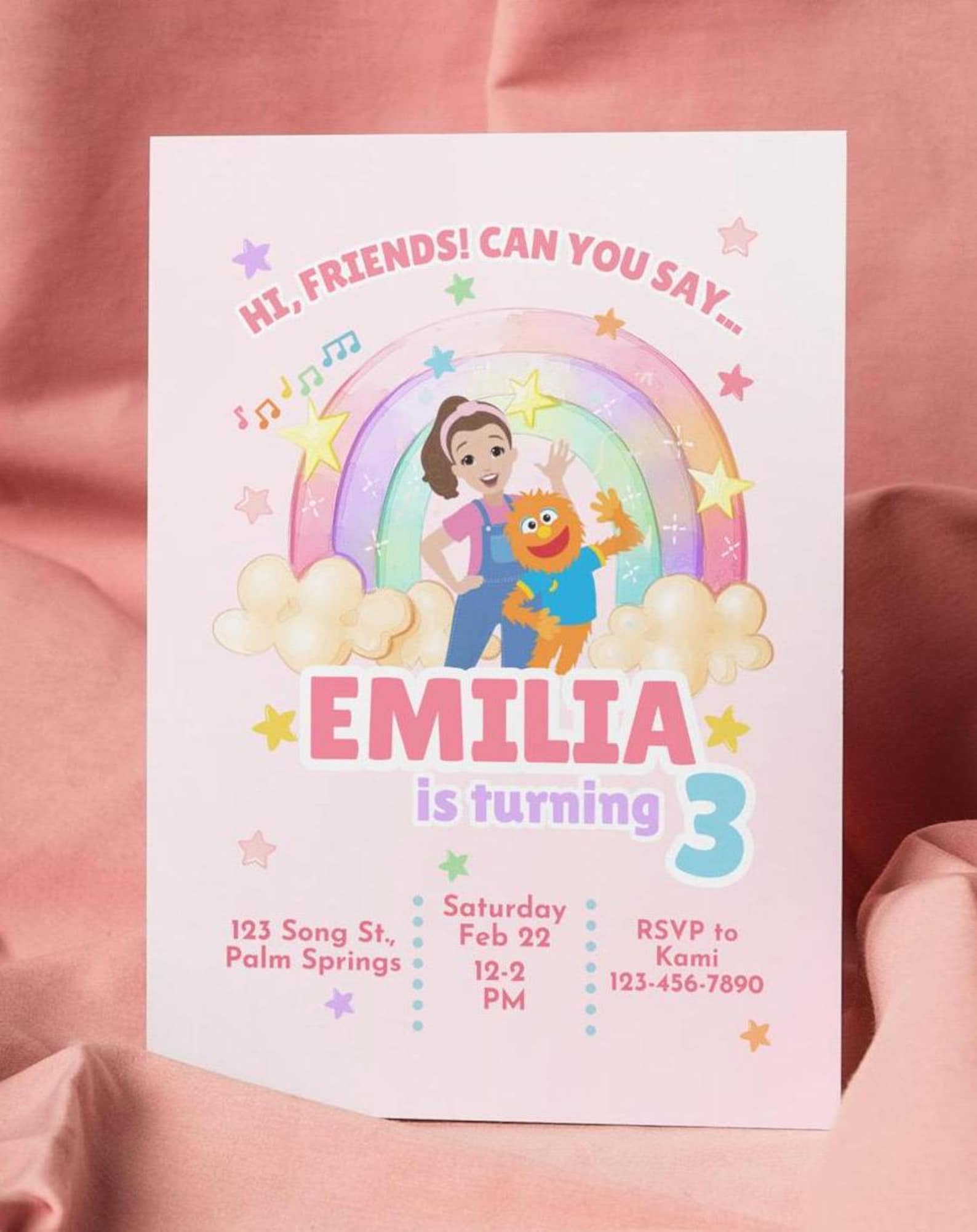 Ms Rachel Invitation, Ms Rachel Birthday Invitation, Digital Invitation ...