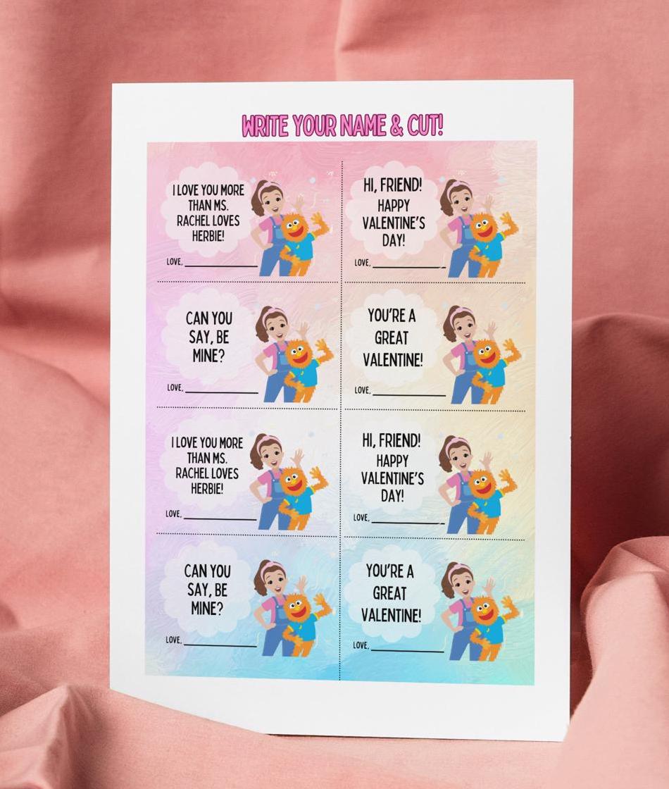 Editable Ms Rachel Valentine Cards, Herbie Valentines, Classroom ...