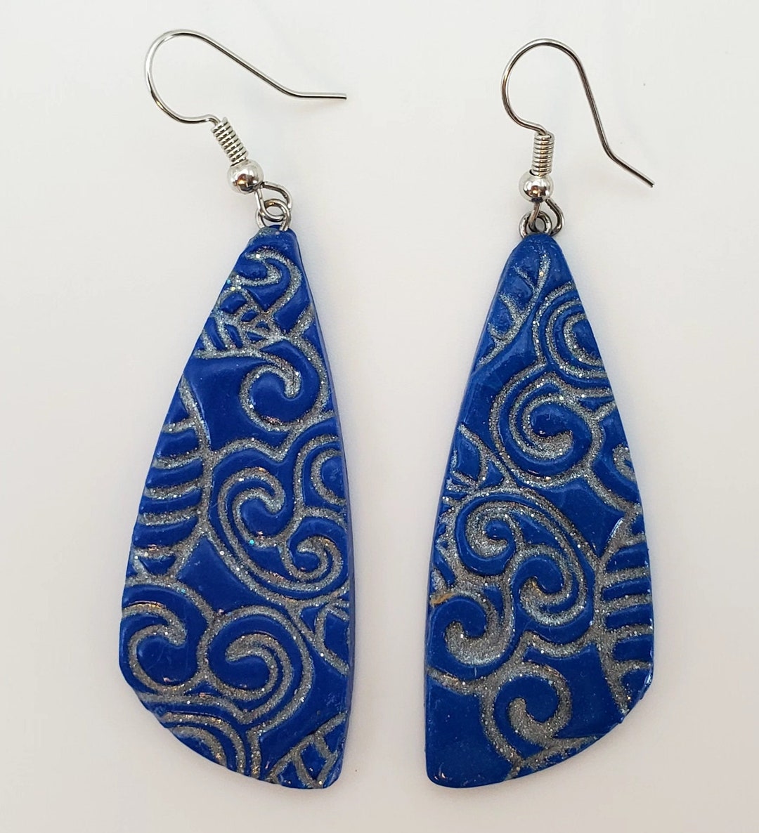 Cobalt Blue Scalene Triangle Embossed With a Clay Impression Mat - Etsy