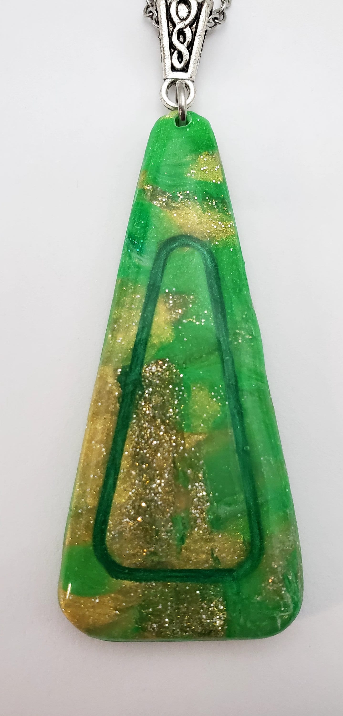 Long Triangle in Shades of Green - Etsy