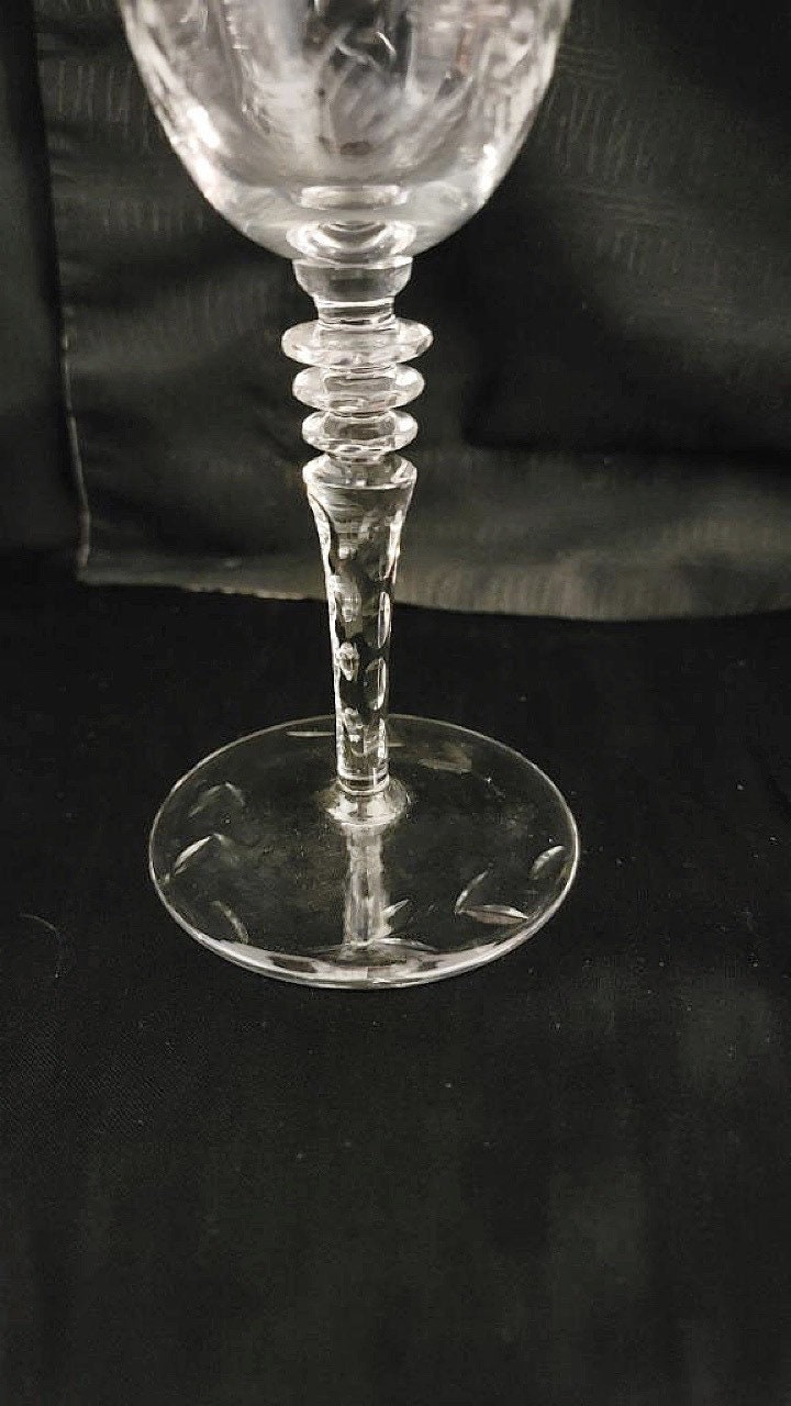 Vintage Libbey Rock Sharpe “fernwood” Wine Glasses Stems #2010-2. 24 ...
