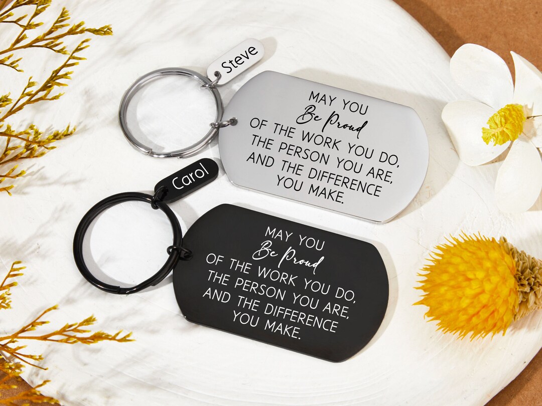 Colleague Gift Appreciation Keychain,personalized Engraved Keychain ...