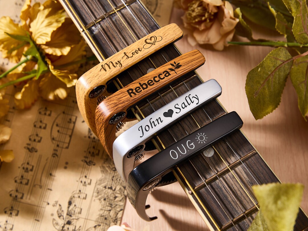 Personalized Guitar Capo Custom Engraved Capos Guitarist Music Teacher ...