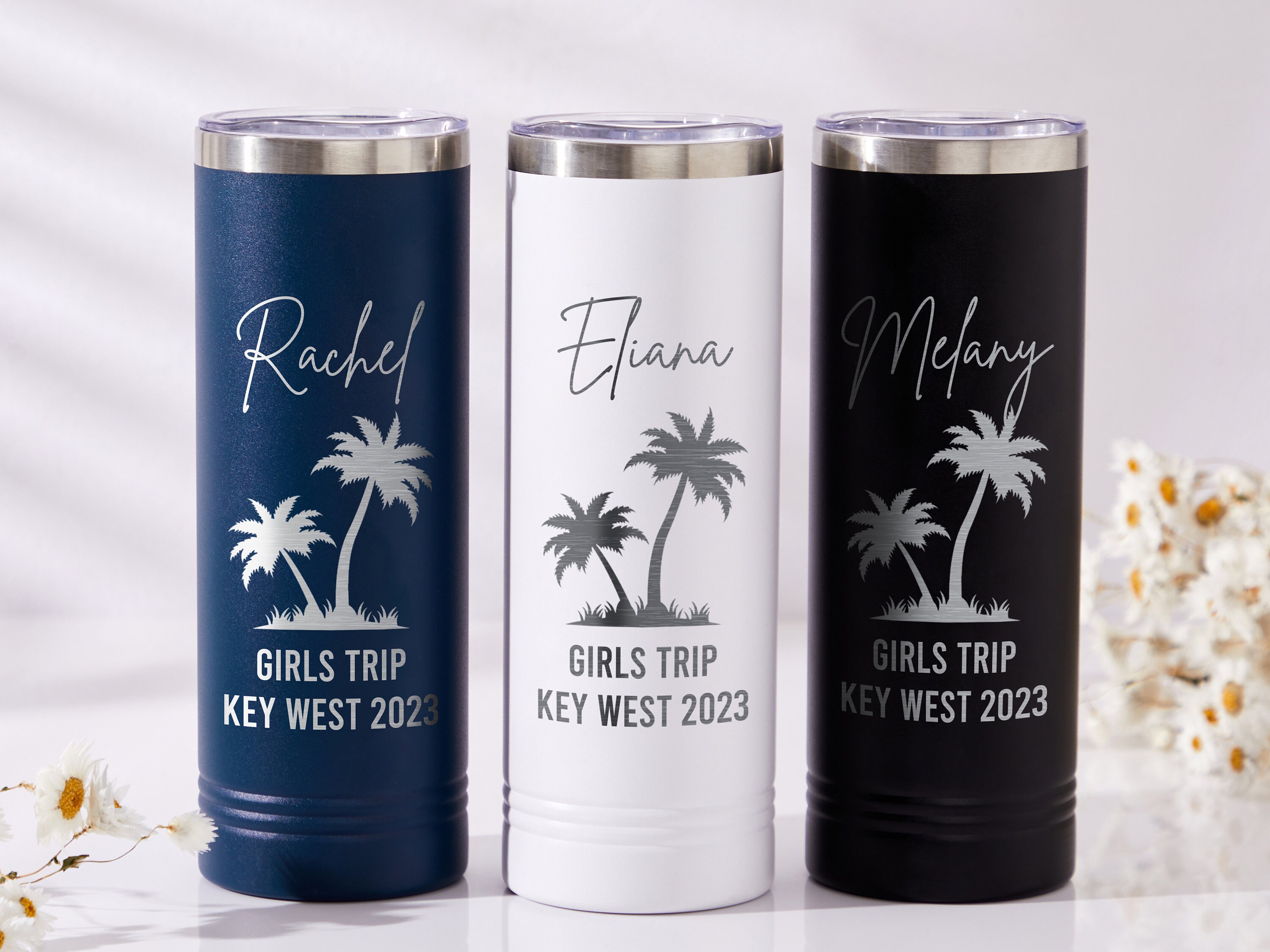 Personalized Beach Tumbler for Girls Trip Vacation Tumbler Engraved ...
