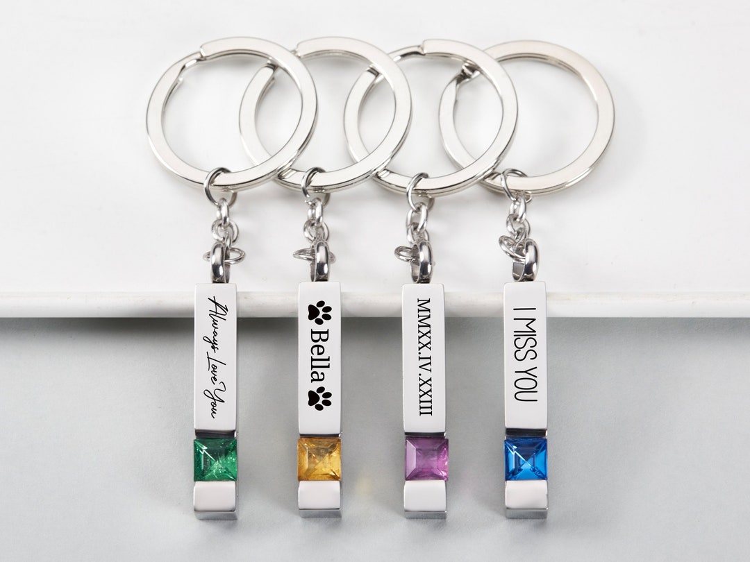 Personalized Cremation Urn Keychain for Human Ashes,engraved Cremation Memorial Bar Keychain ...
