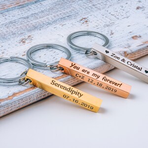 Personalized Keychain Metal Engraved Keychain Engraved Key Fob Key ...