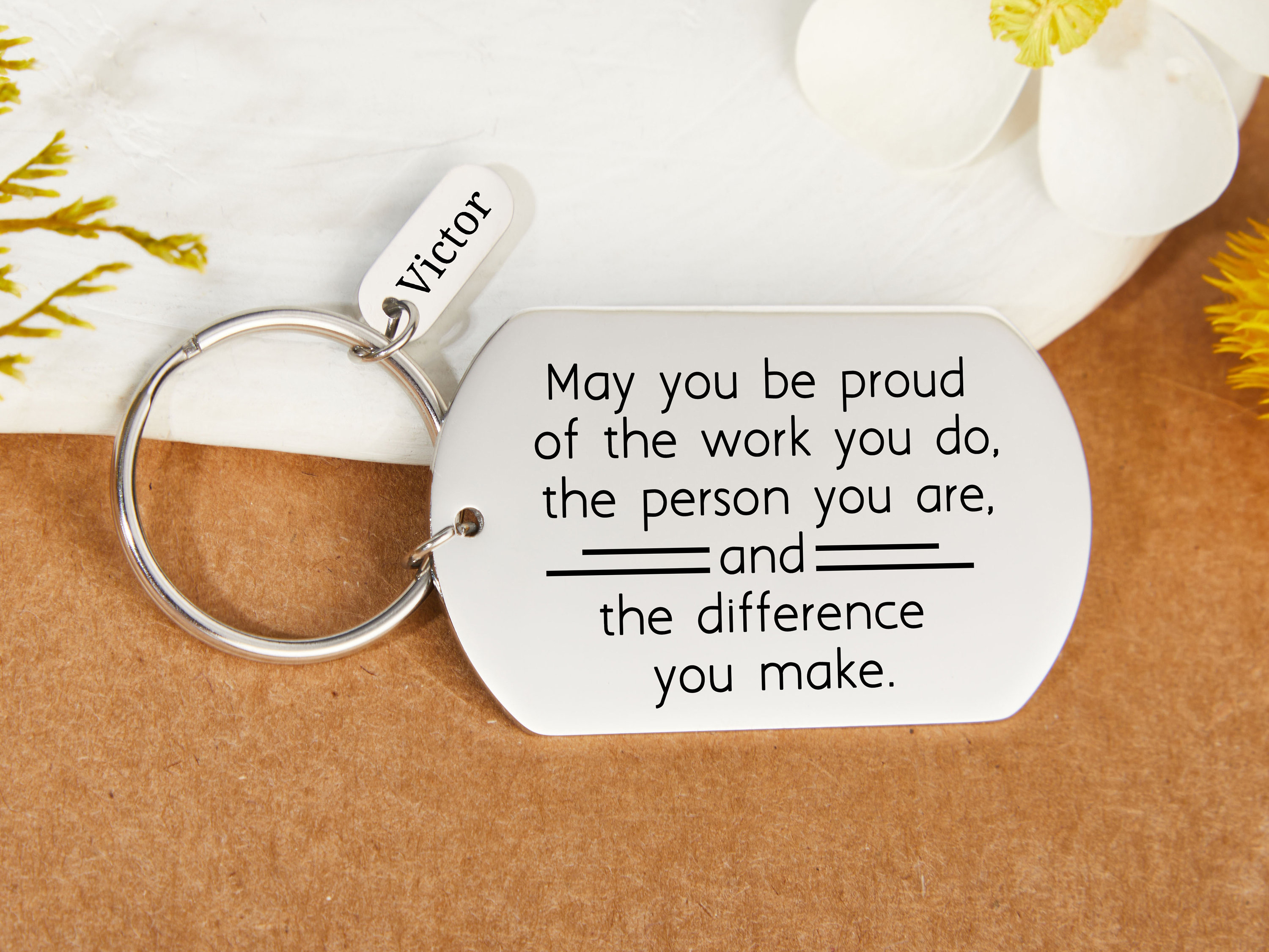 Colleague Gift Appreciation Keychain,personalized Engraved Keychain ...