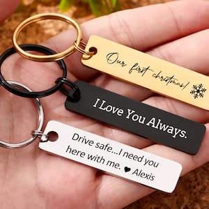Stainless Steel Keychain Custom Engraved Key Chain Drive Safe Keychain ...